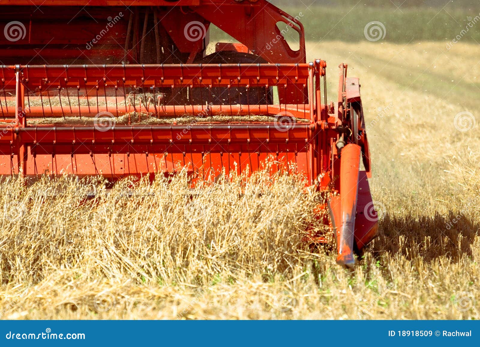 Combine harvester front stock image. Image of landscape - 18918509