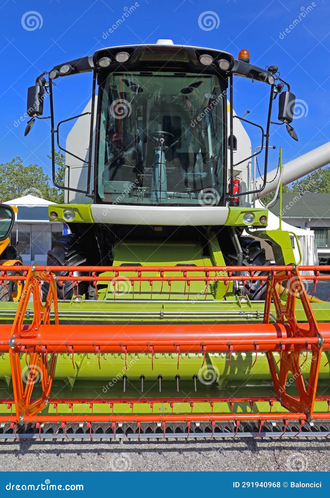 Combine Harvester Front stock photo. Image of machinery - 291940968
