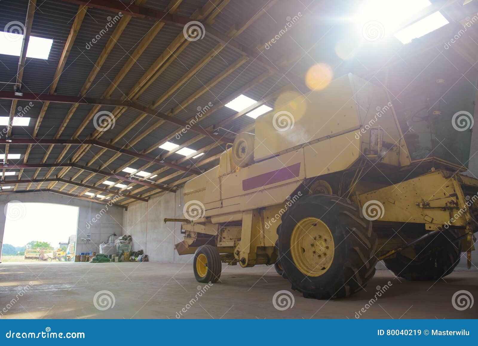 Combine Harvester in the Garage Stock Image - Image of wheat, harvester ...