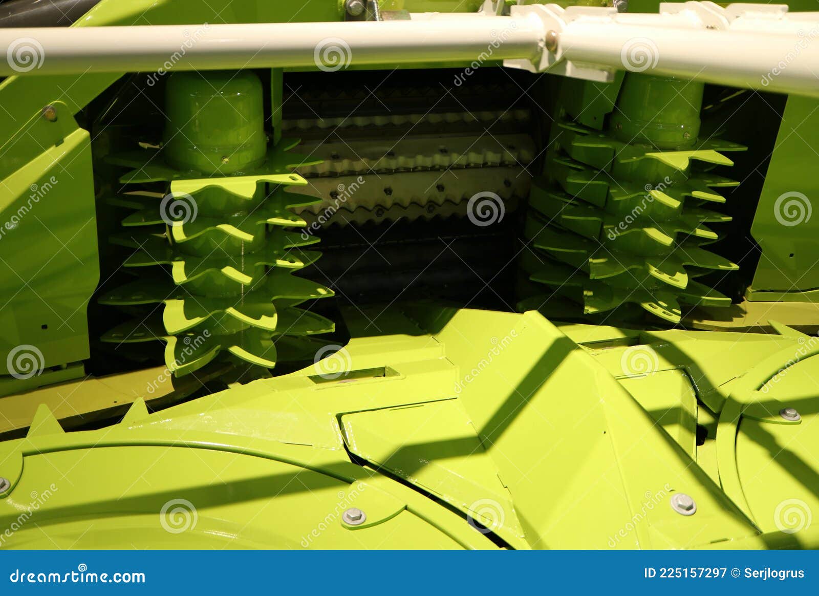 Combine harvester stock image. Image of header, agricultural - 225157297