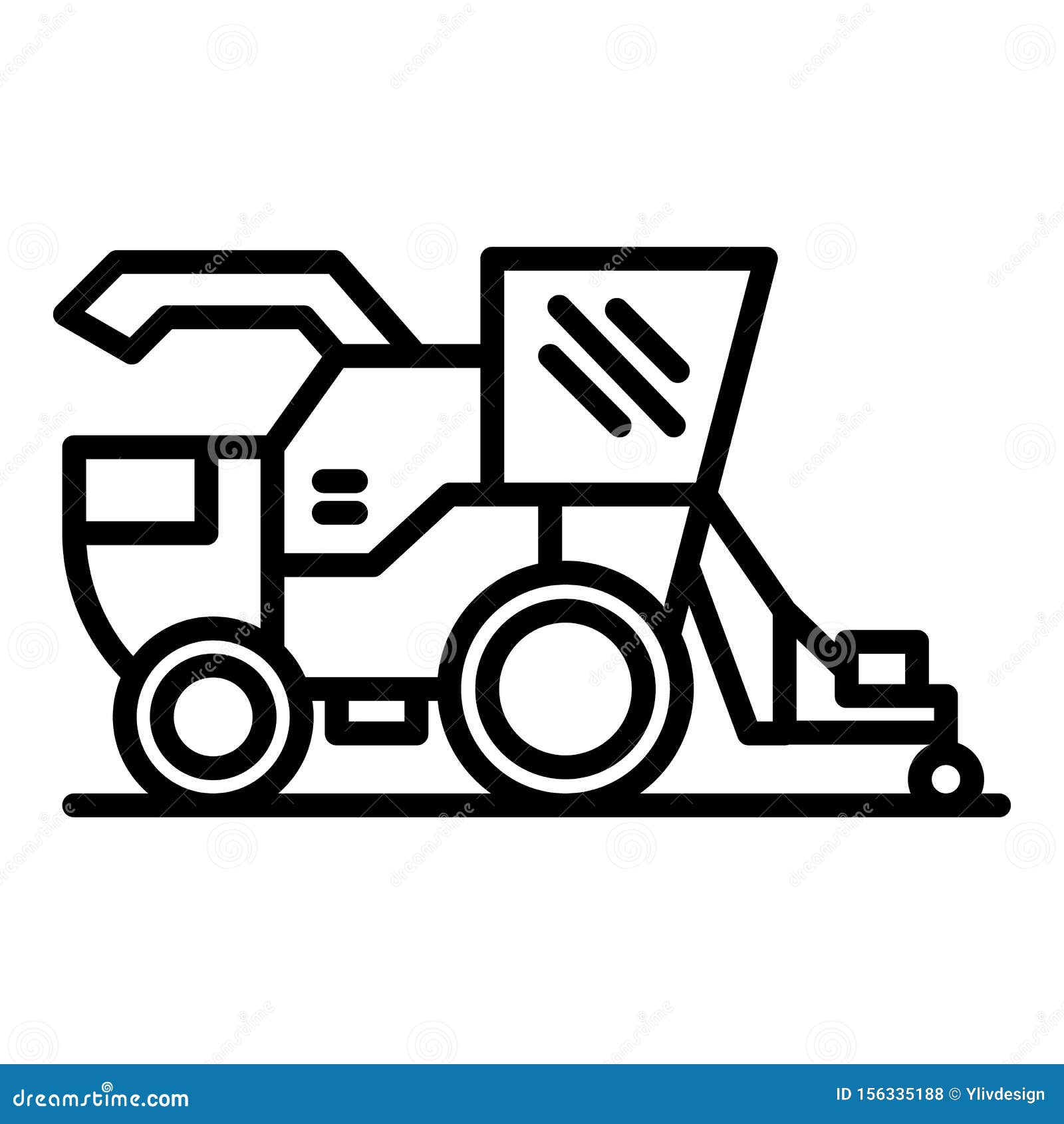 Outline Combine Meal Vector Icon. Isolated Black Simple Line Element ...