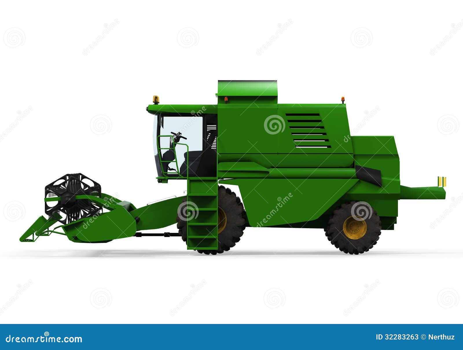 Combine Harvester Isolated stock illustration. Illustration of ...