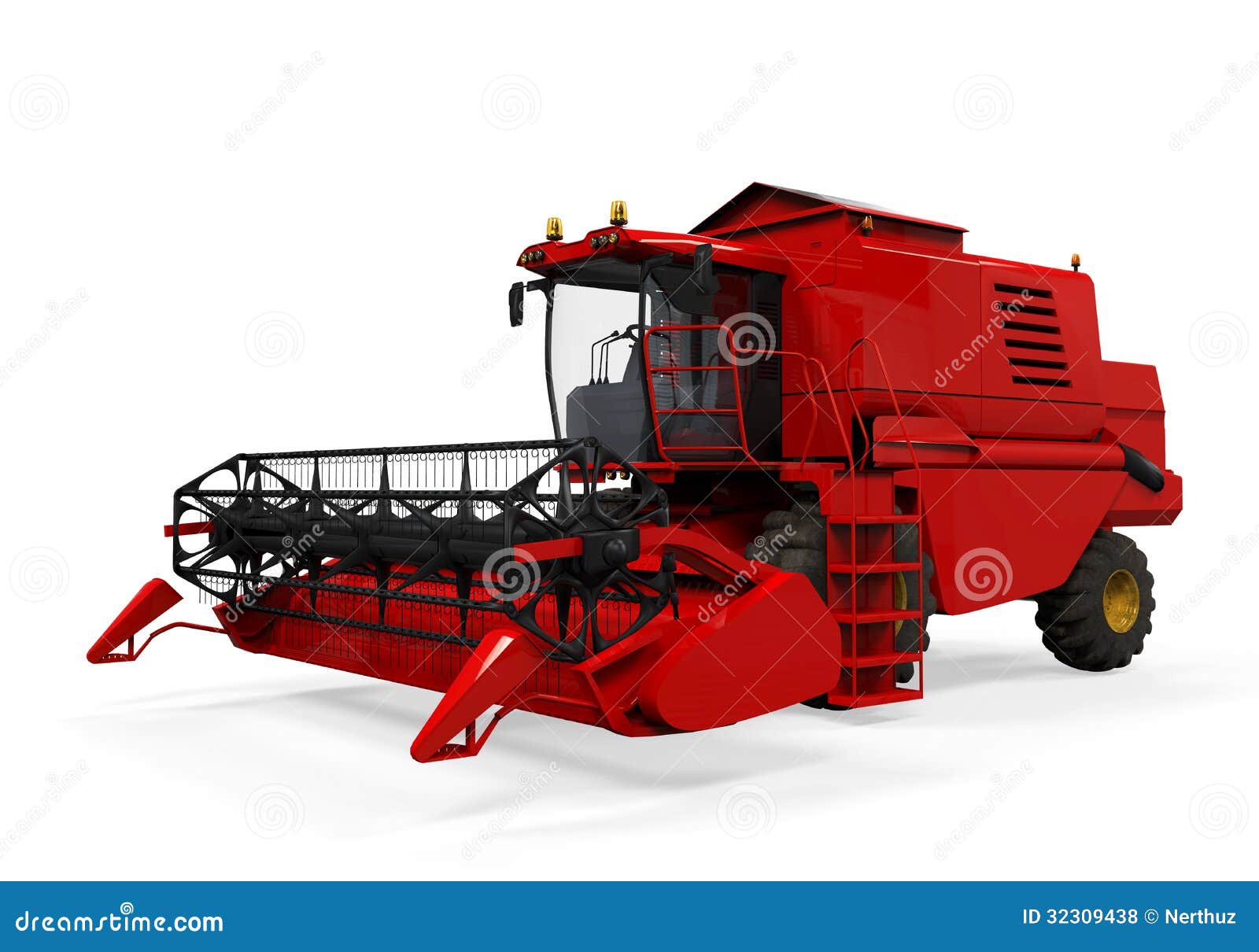 Combine Harvester In Field Old Background Cartoon Vector ...