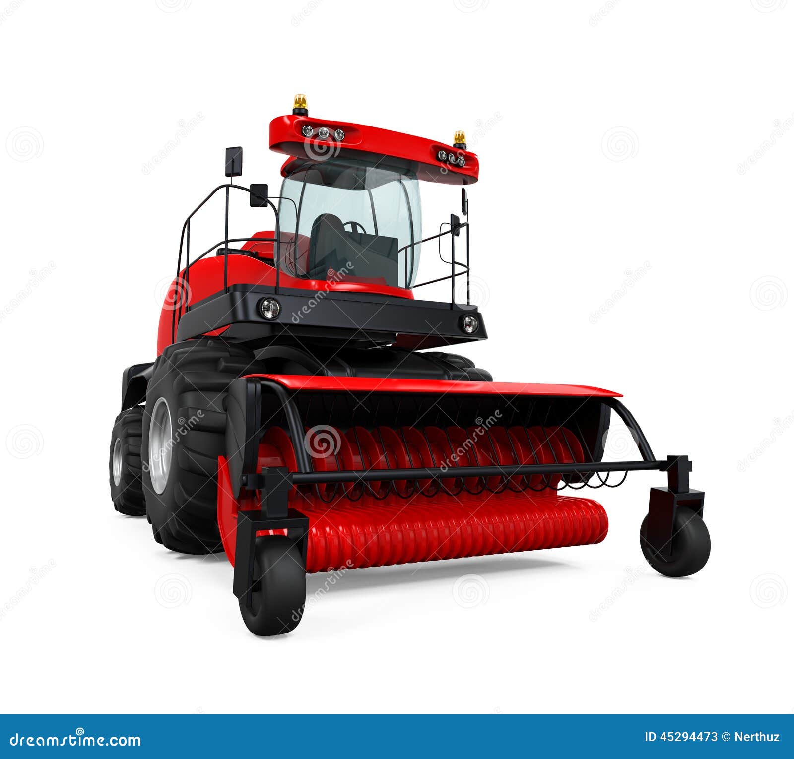 Combine Harvester Isolated stock image. Image of farmland - 45294473