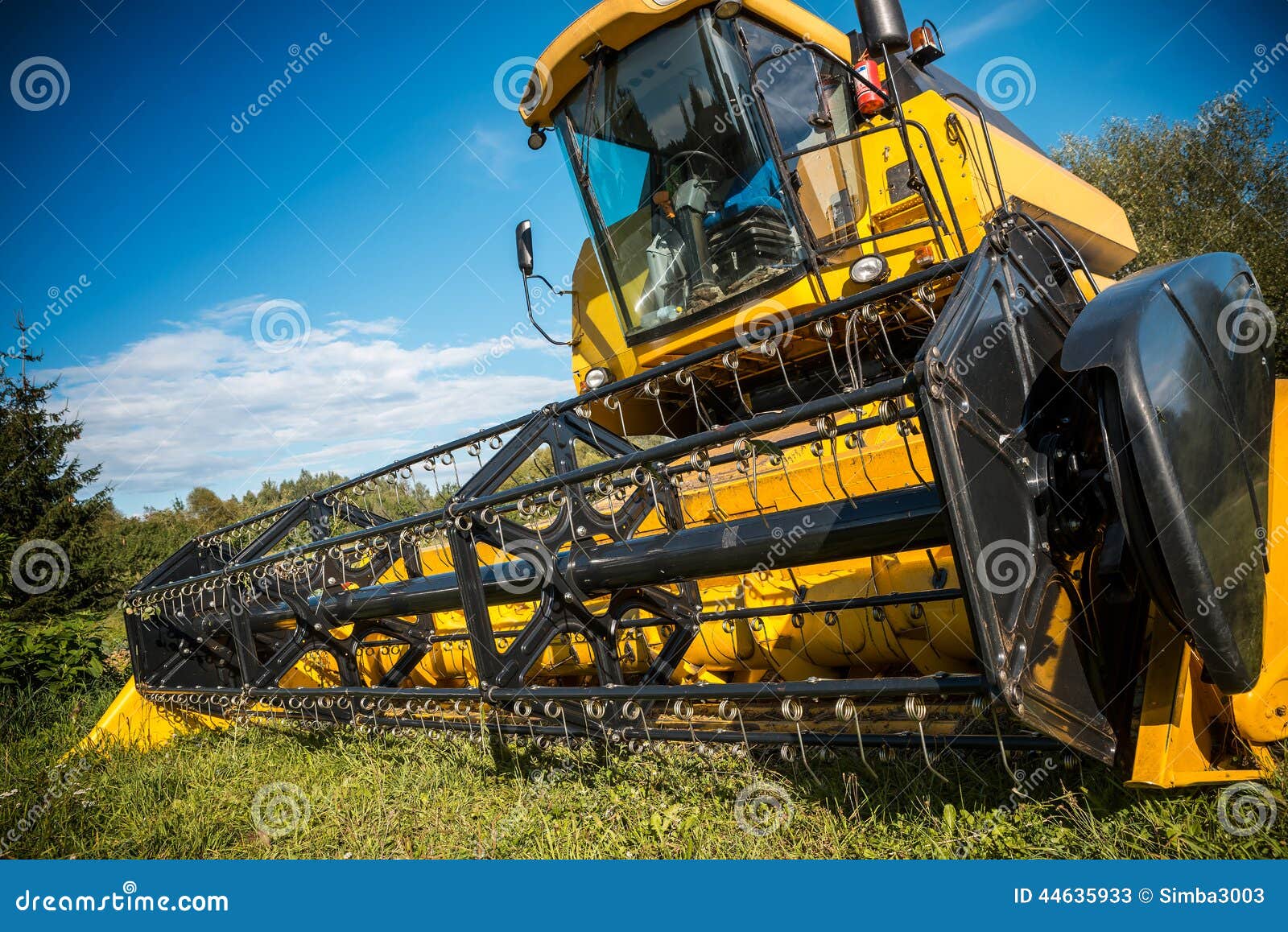 Combine harvester stock image. Image of farmland, equipment - 44635933