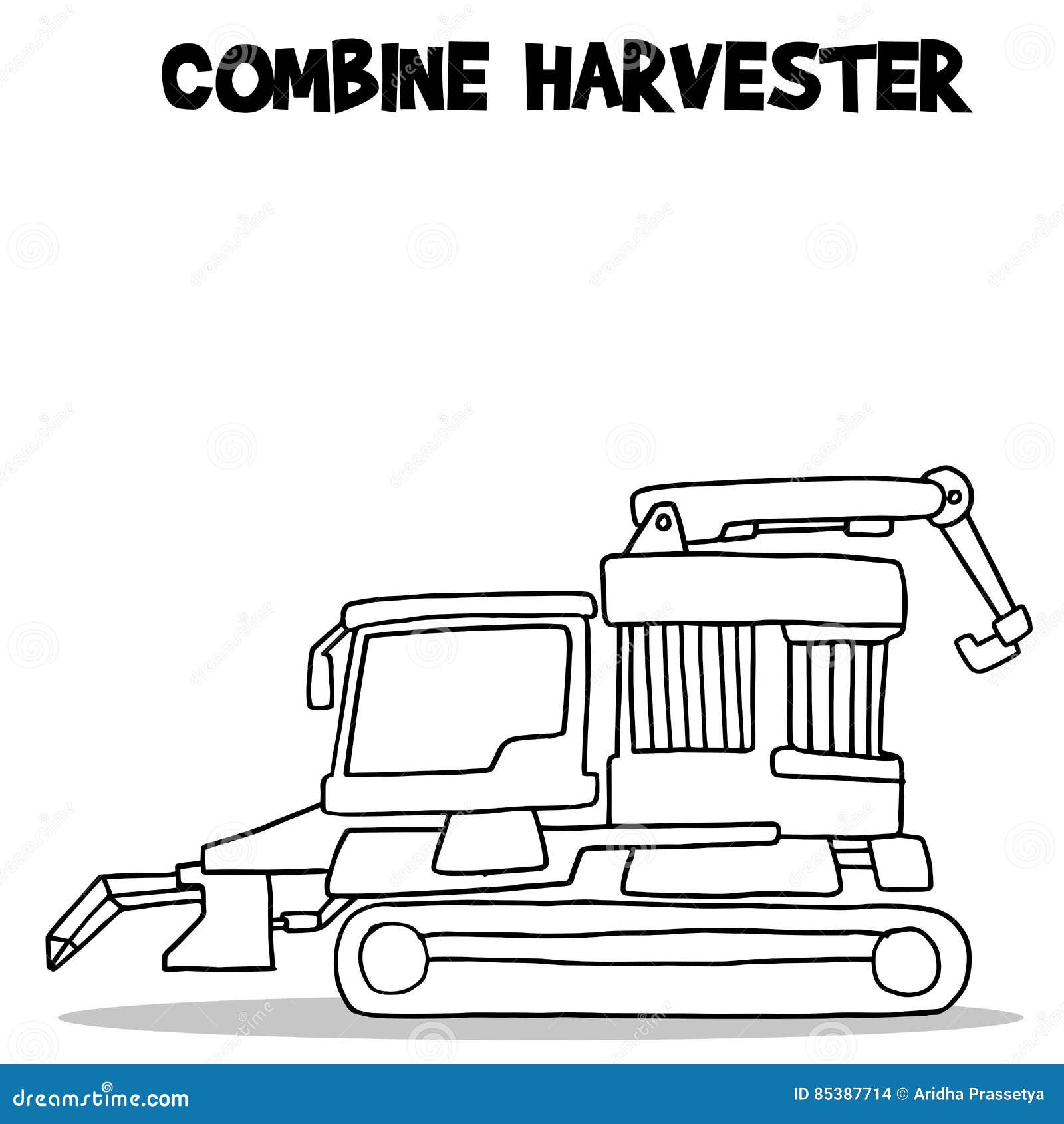 Combine Harvester Drawing