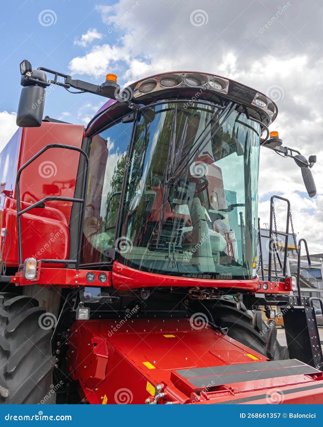 Combine Harvester Windshield Stock Image - Image of industry, combine ...