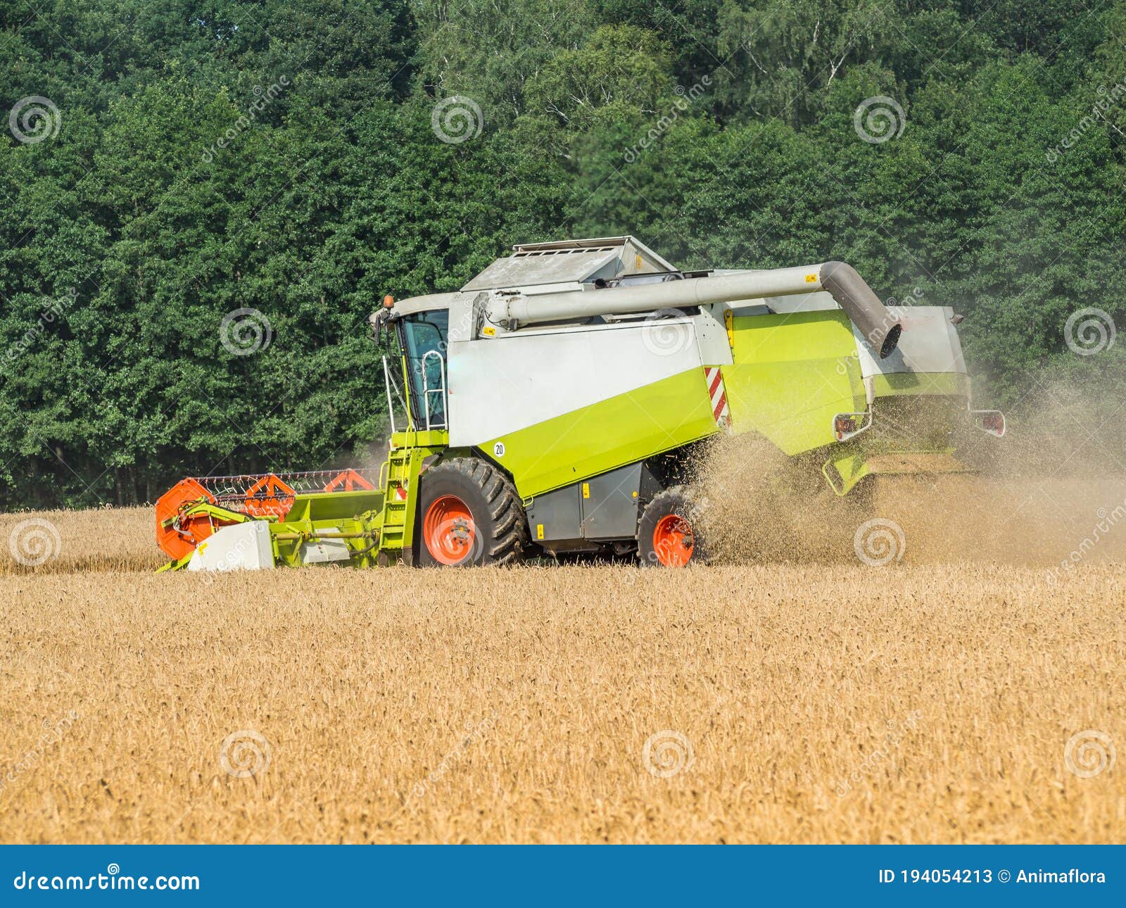 Combine Harvesters at Work Field Stock Image - Image of growth, farm ...
