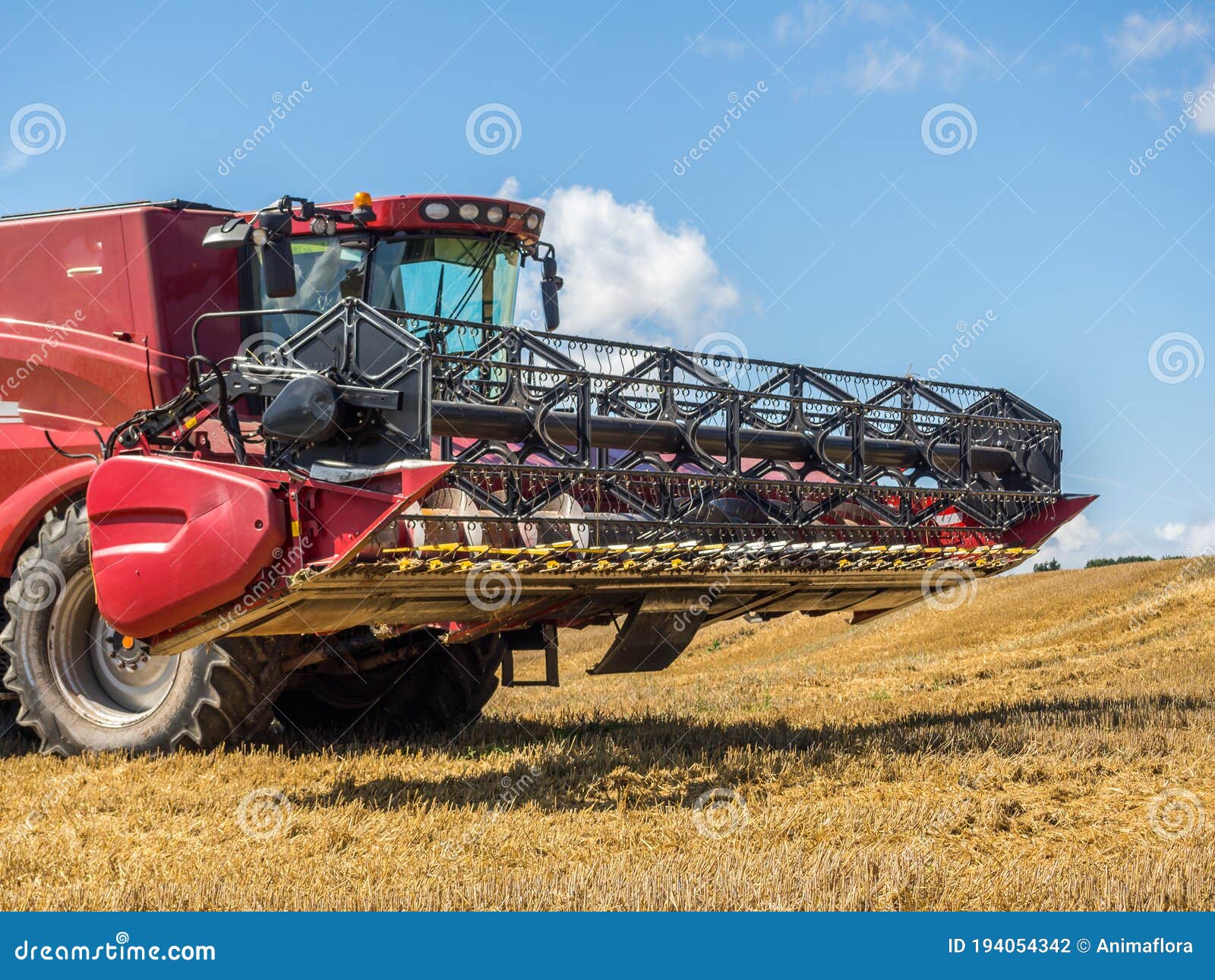 Combine Harvesters at Work on a Field Stock Photo - Image of crop, work ...