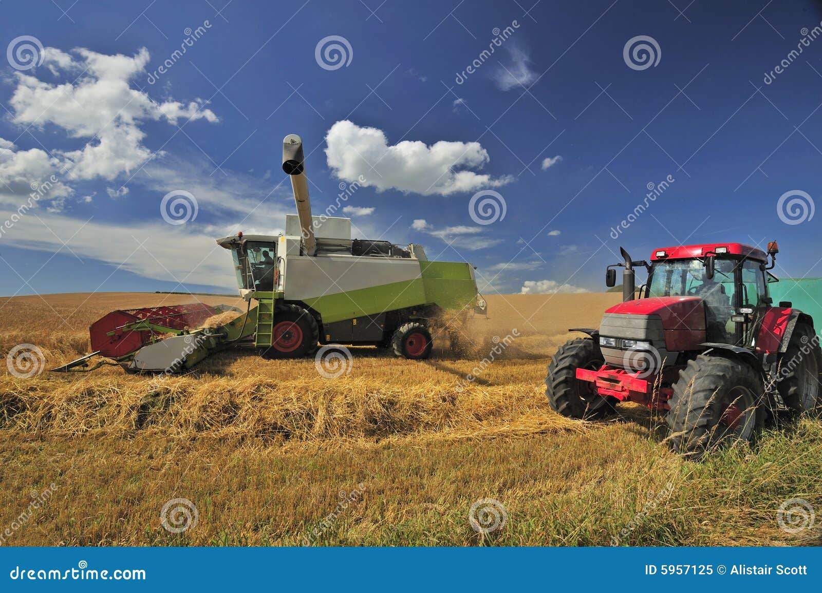 Combine harvesting stock image. Image of reap, wheat, horizontal - 5957125