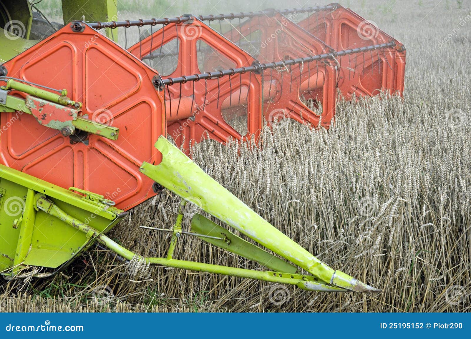 Combine harvesting crops stock photo. Image of work, combine - 25195152