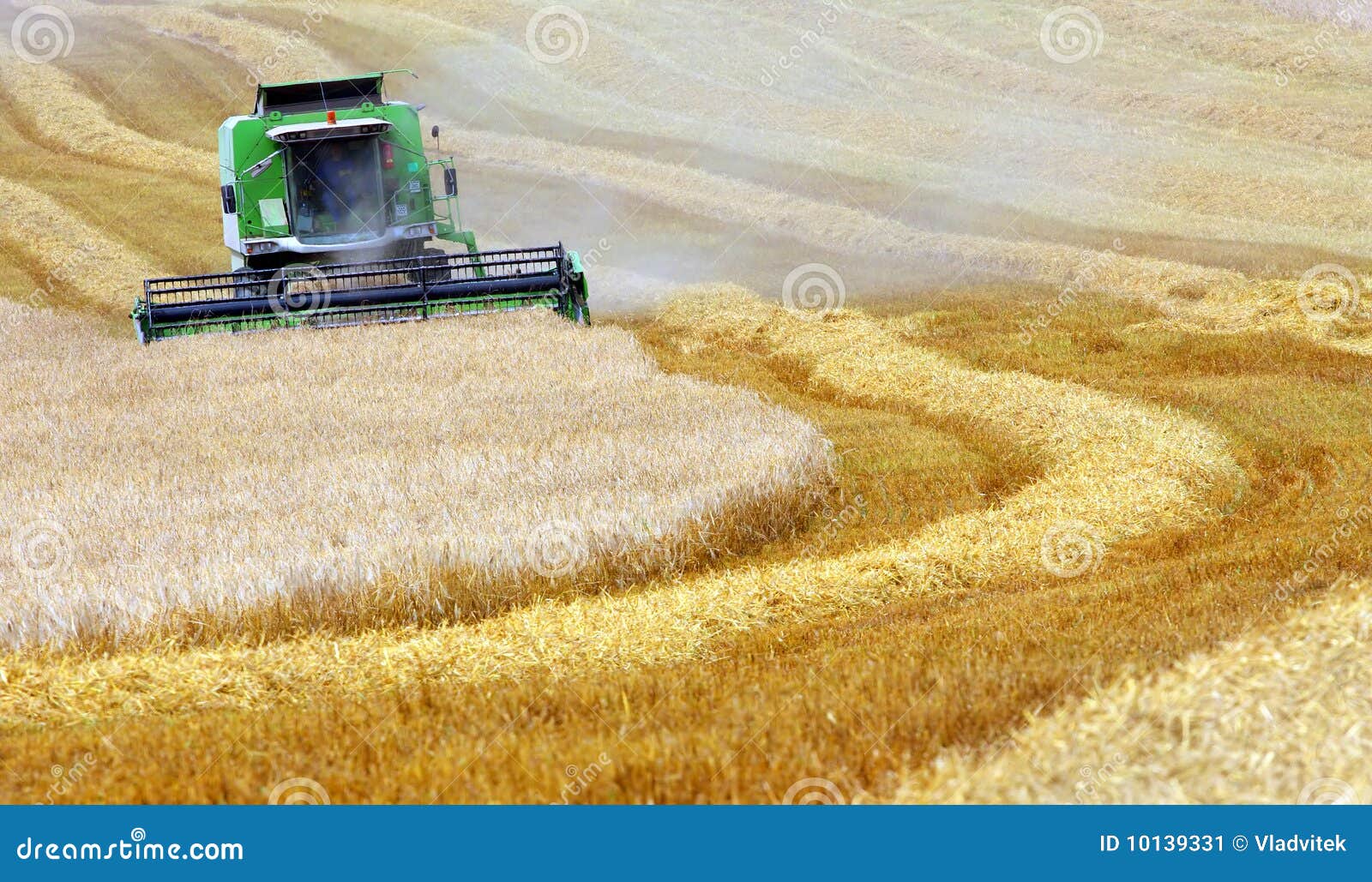 Combine harvesting wheat stock image. Image of plant - 10139331
