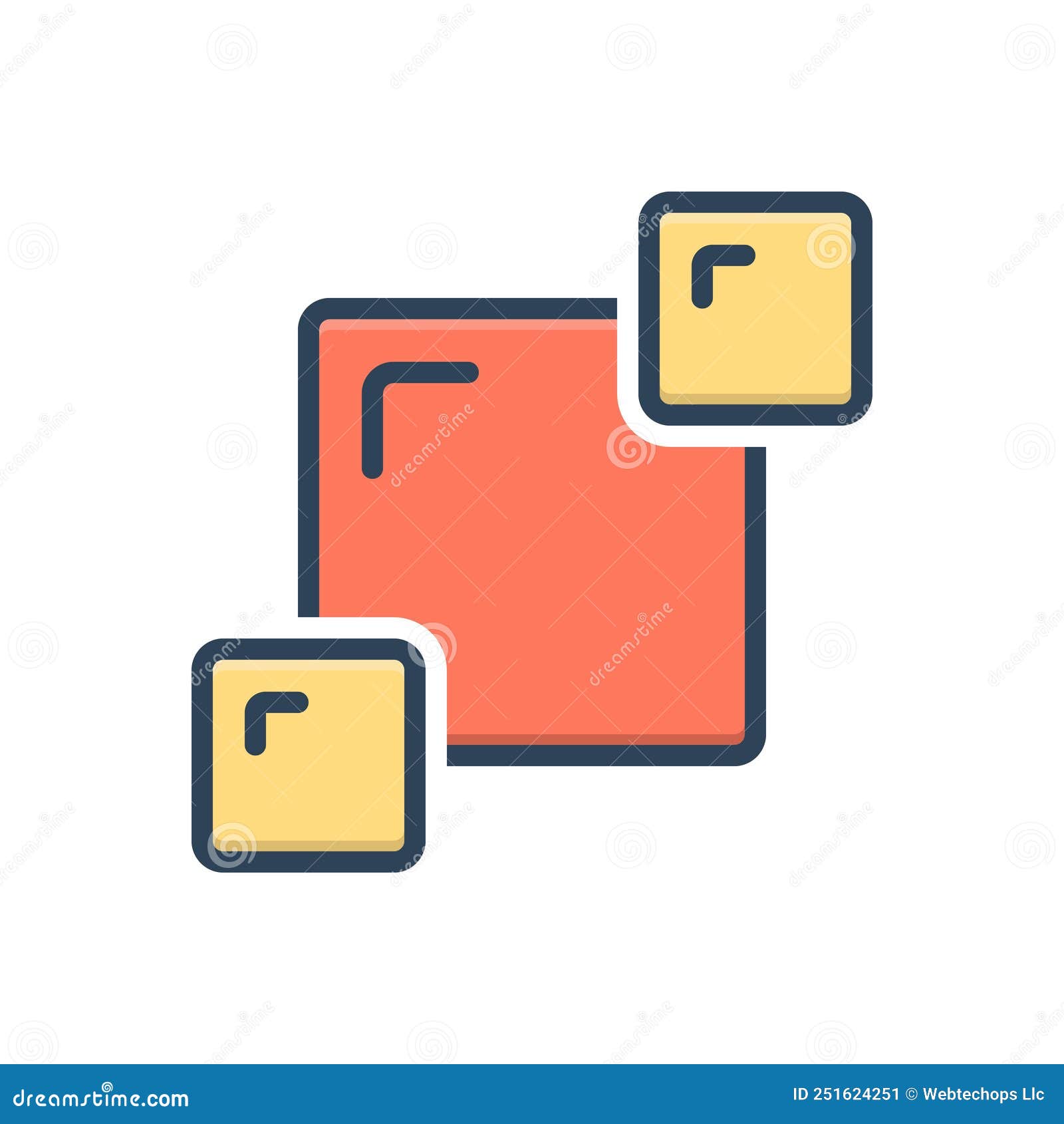 Color Illustration Icon for Combine, Consolidate and Together Stock ...