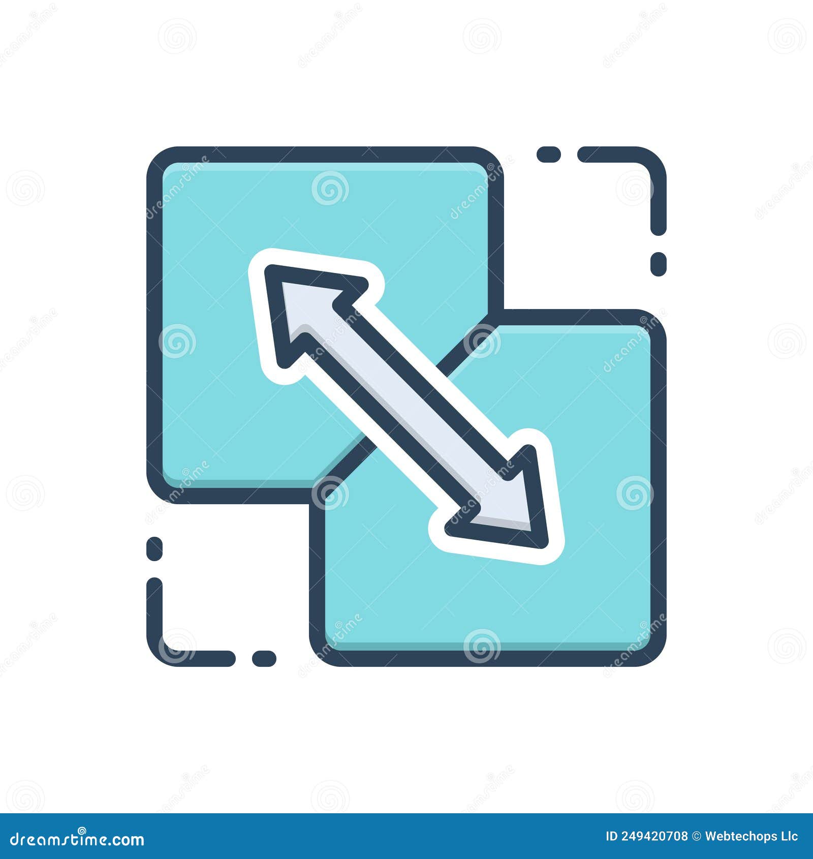 Color Illustration Icon for Combine, Integrate and Interlocking Stock ...