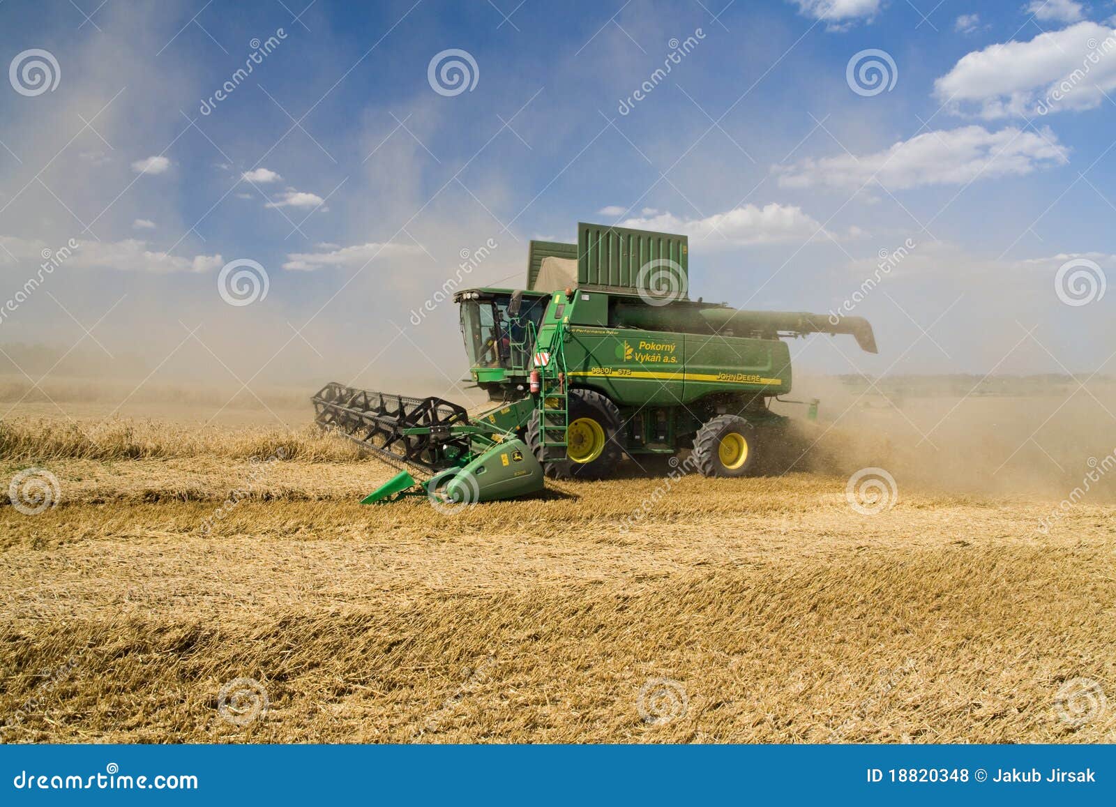John Deere Combines In The Field