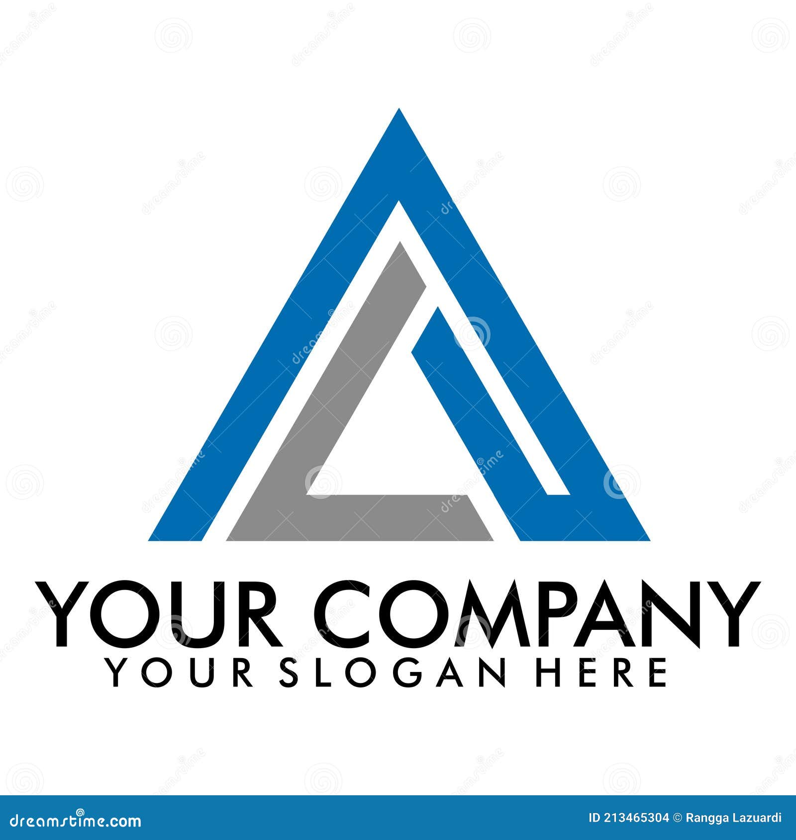 Combine Letter a and L Be a Triangle Stock Vector - Illustration of ...