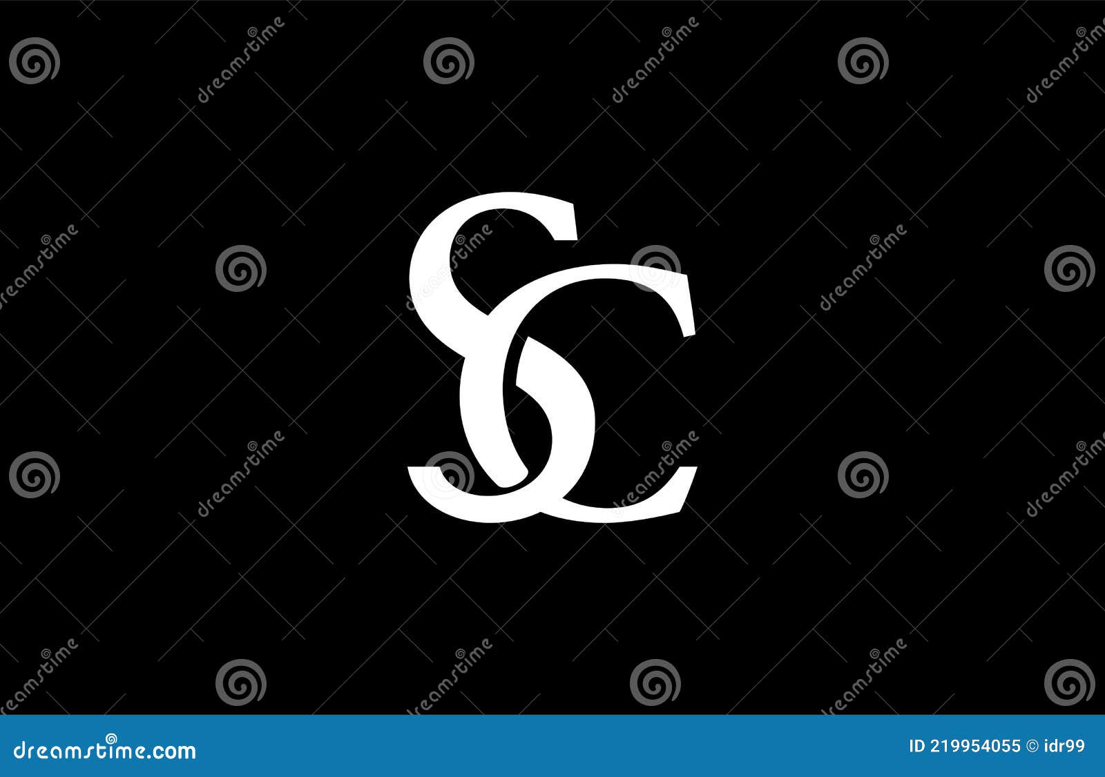 Combine Letter SC Monogram Logo Stock Vector - Illustration of alphabet ...