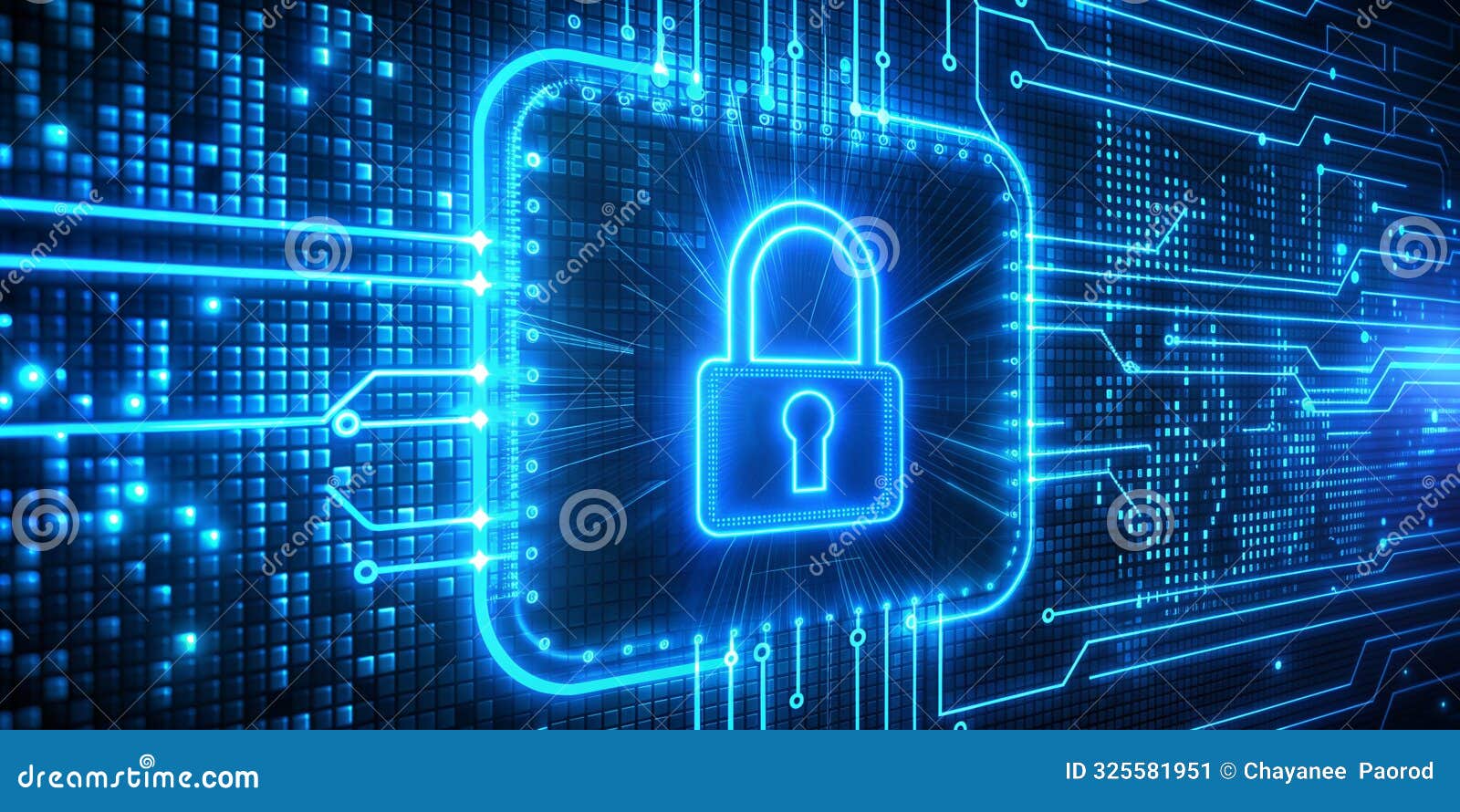 Combine the Power of Mesh Boolean and File Encryption Blue Neon Lights ...