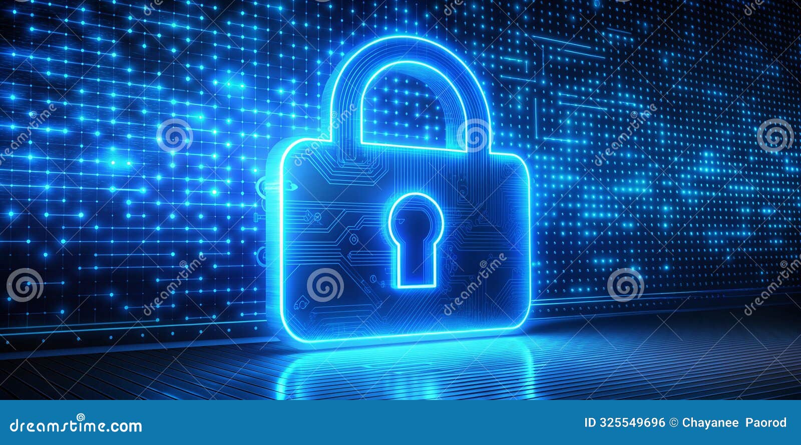 Combine the Power of Mesh Boolean and File Encryption Blue Neon Lights ...