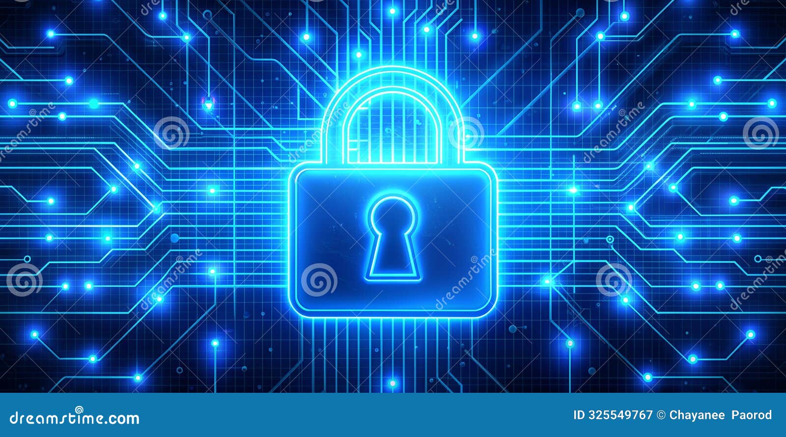 Combine the Power of Mesh Boolean and File Encryption Blue Neon Lights ...