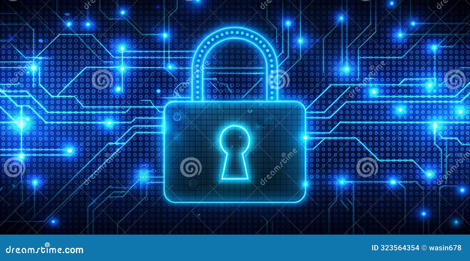 Combine the Power of Mesh Boolean and File Encryption Blue Neon Lights ...