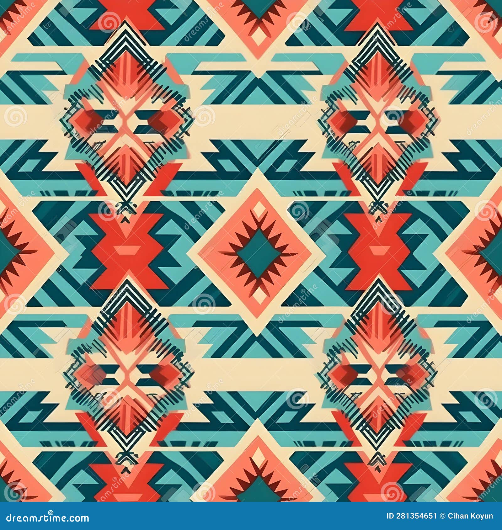 Combine Shapes and Patterns in Seamless Designs Stock Illustration ...