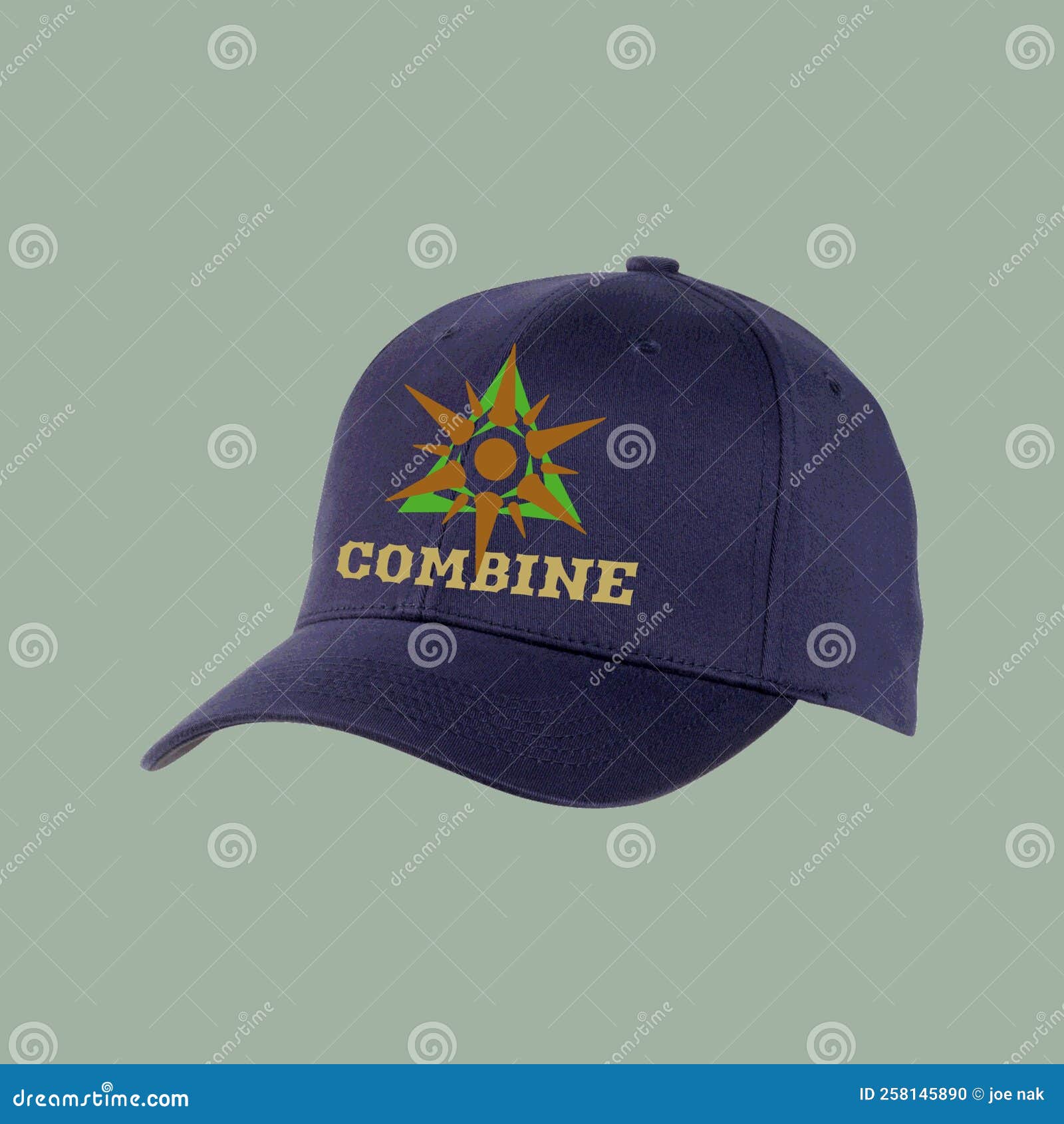 Combine Sign Logo Background of Hat Stock Photo - Image of combine ...