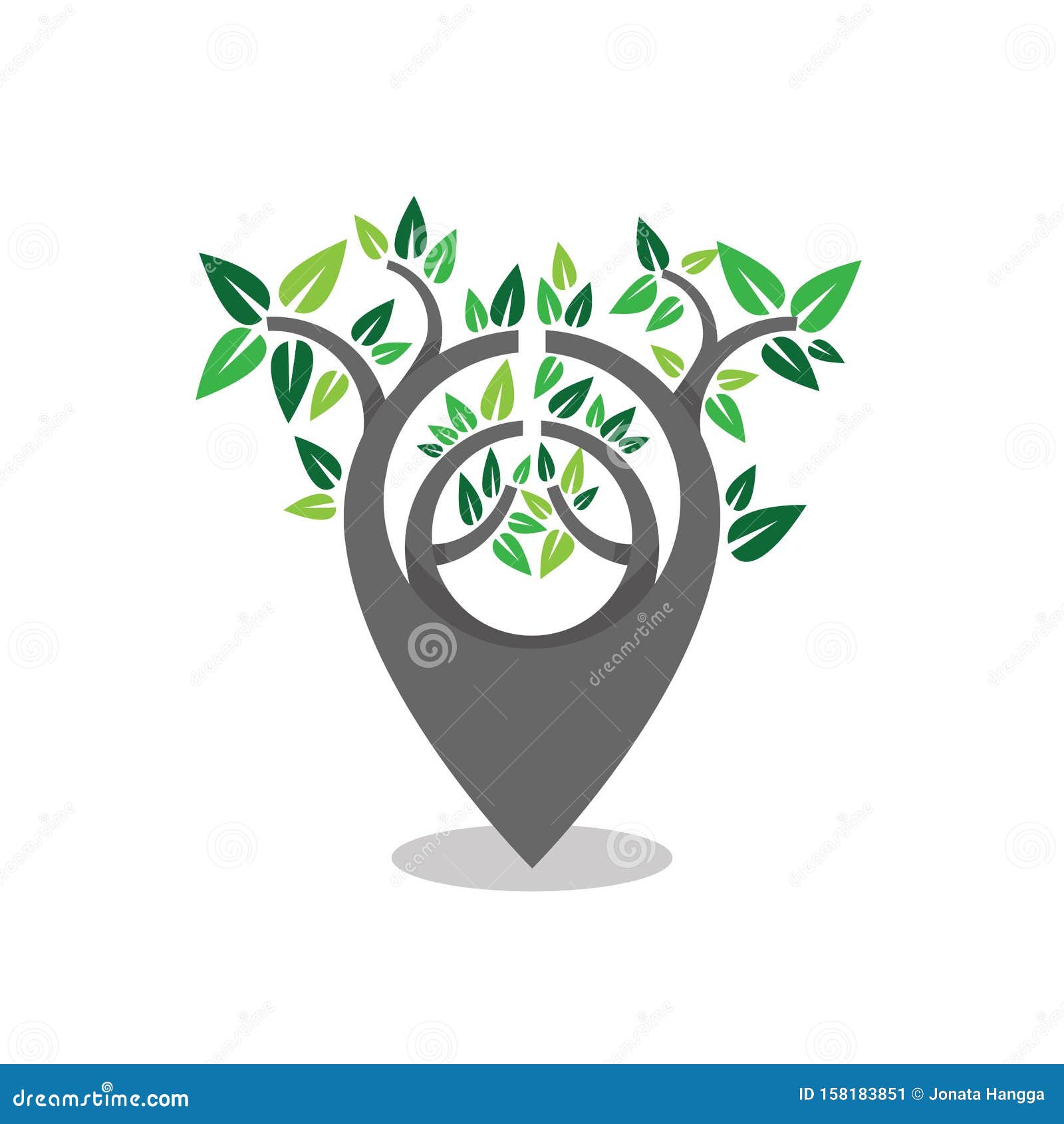 Tree point symbol stock illustration. Illustration of green - 158183851