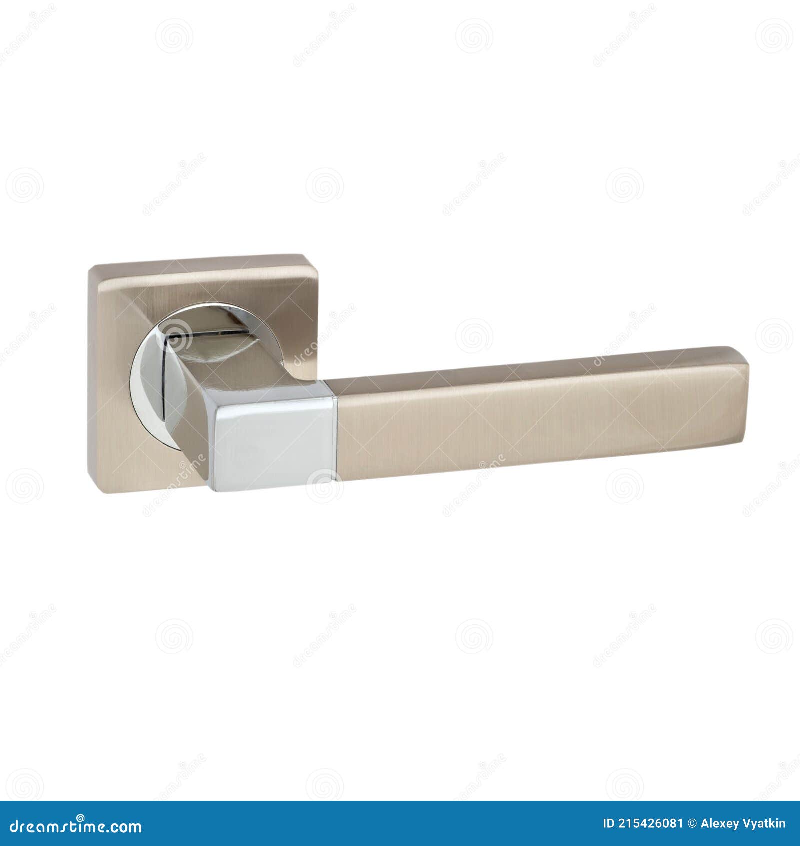 Combined Chrome Door Handle with a Straight Square Handle and a Round ...