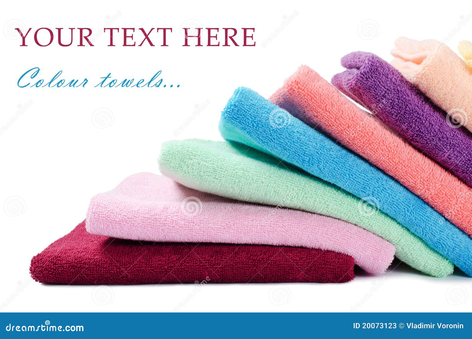 The combined colour towels stock image. Image of soft - 20073123