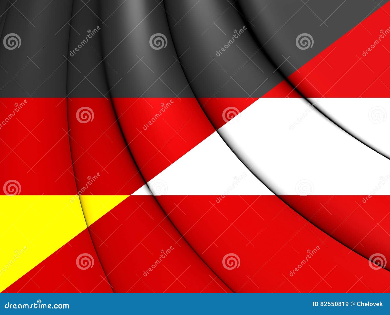 Combined Flag of Austria and Germany. Stock Illustration - Illustration ...
