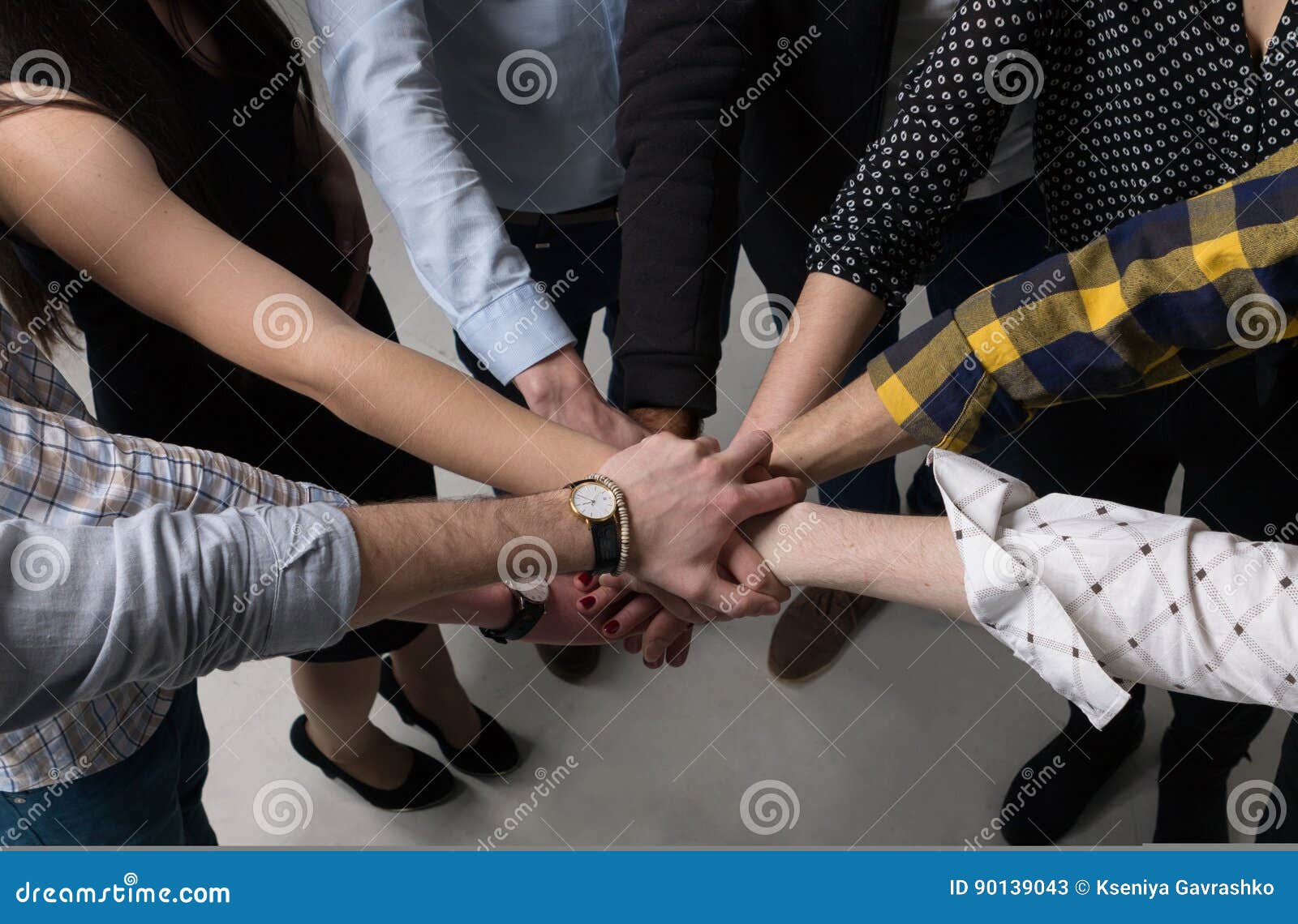The Combined Hands are Mixed Together Stock Image - Image of business ...