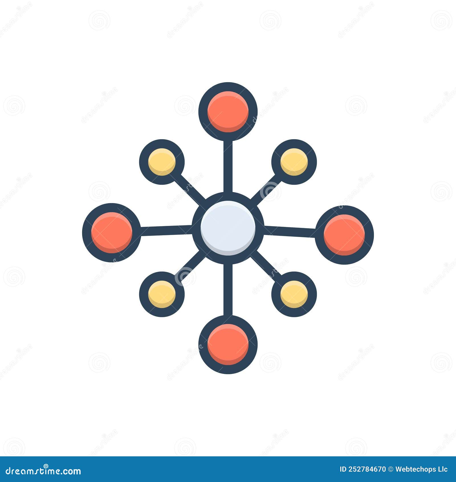 Color Illustration Icon for Combined, Hub and Mixed Stock Vector ...