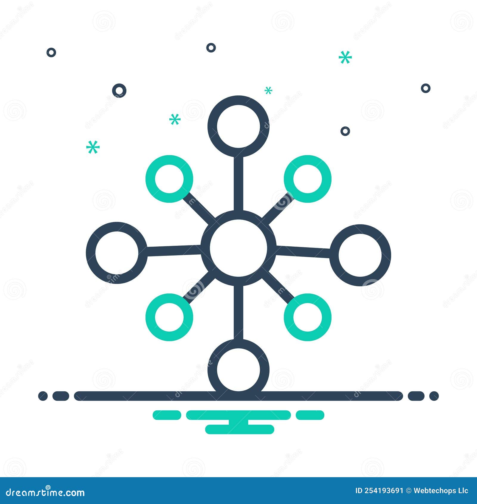 Mix Icon for Combined, Hub and Mixed Stock Illustration - Illustration ...