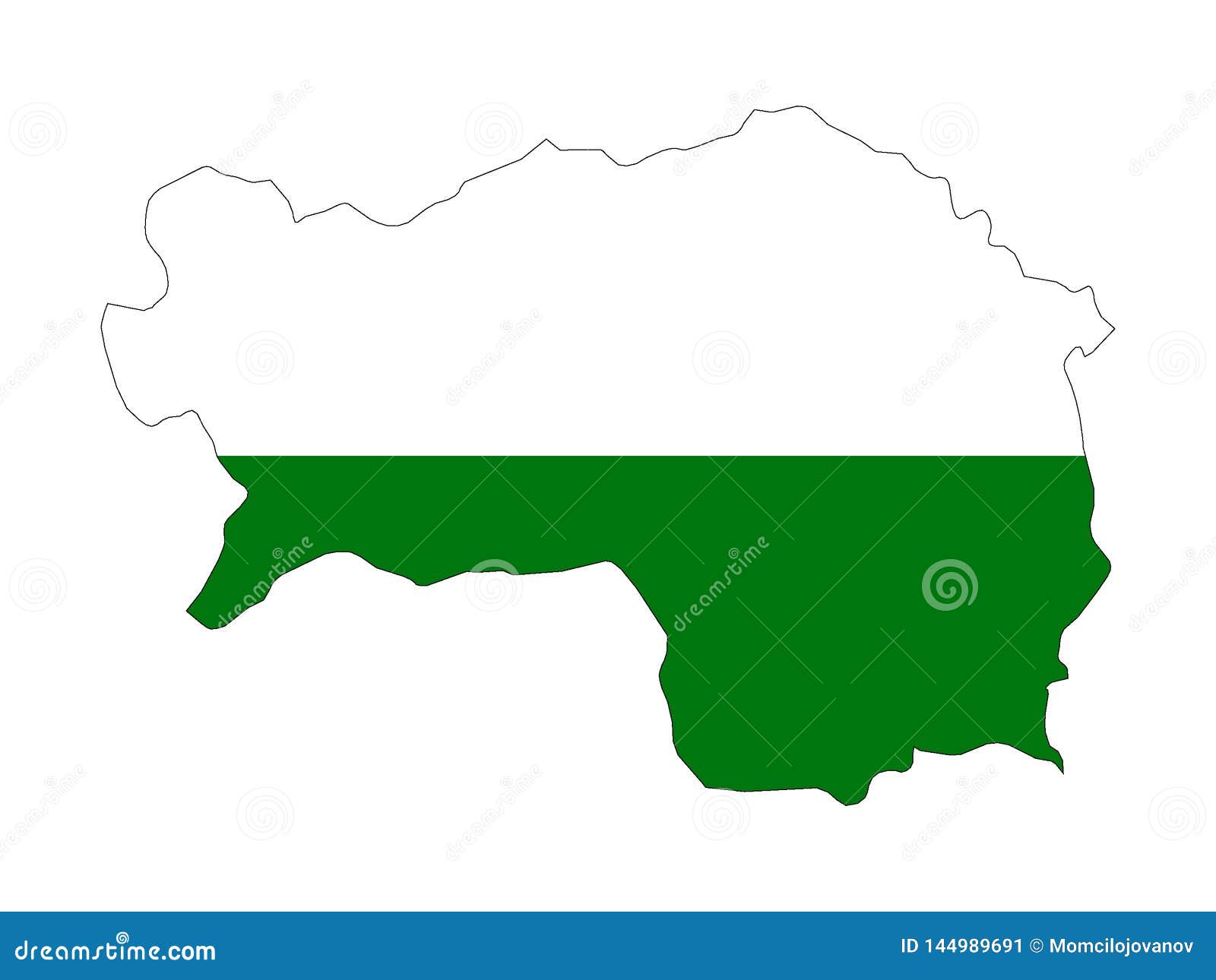 Combined Map and Flag of the Austrian State of Styria Stock Vector ...
