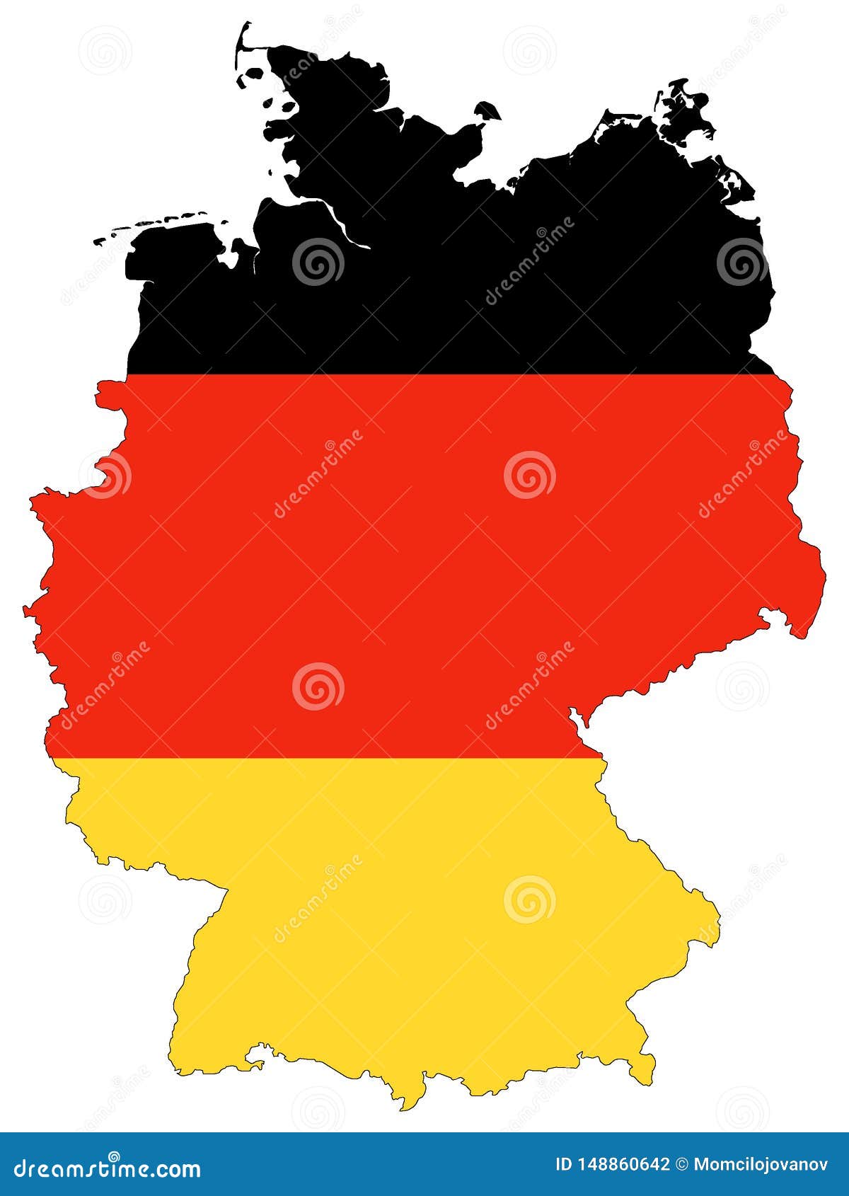 Combined Map and Flag of Germany Stock Vector - Illustration of ...