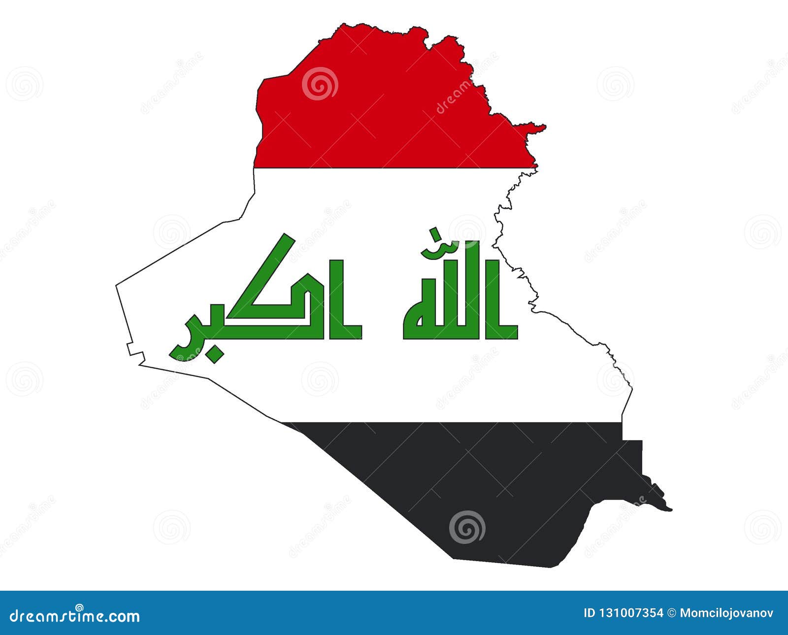 Combined Map and Flag of Iraq Stock Vector - Illustration of ...