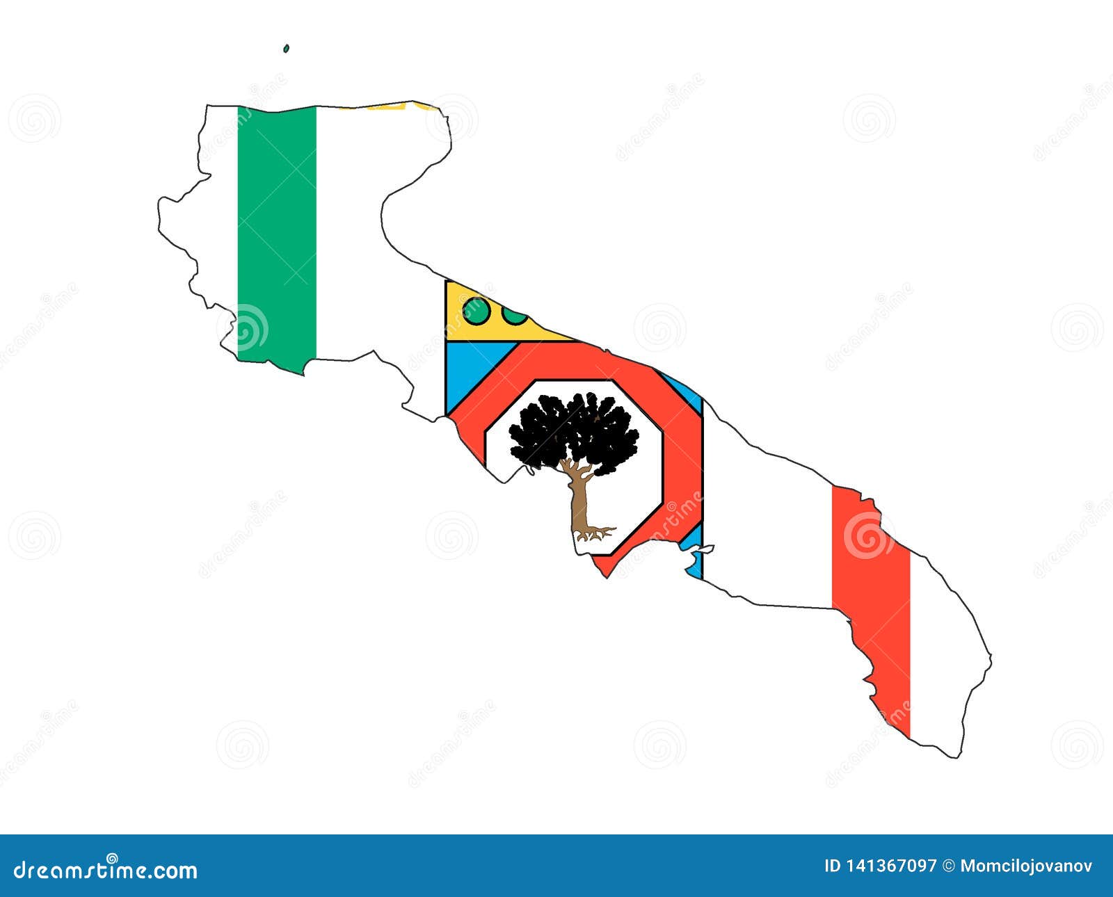 Italian Map Flag
