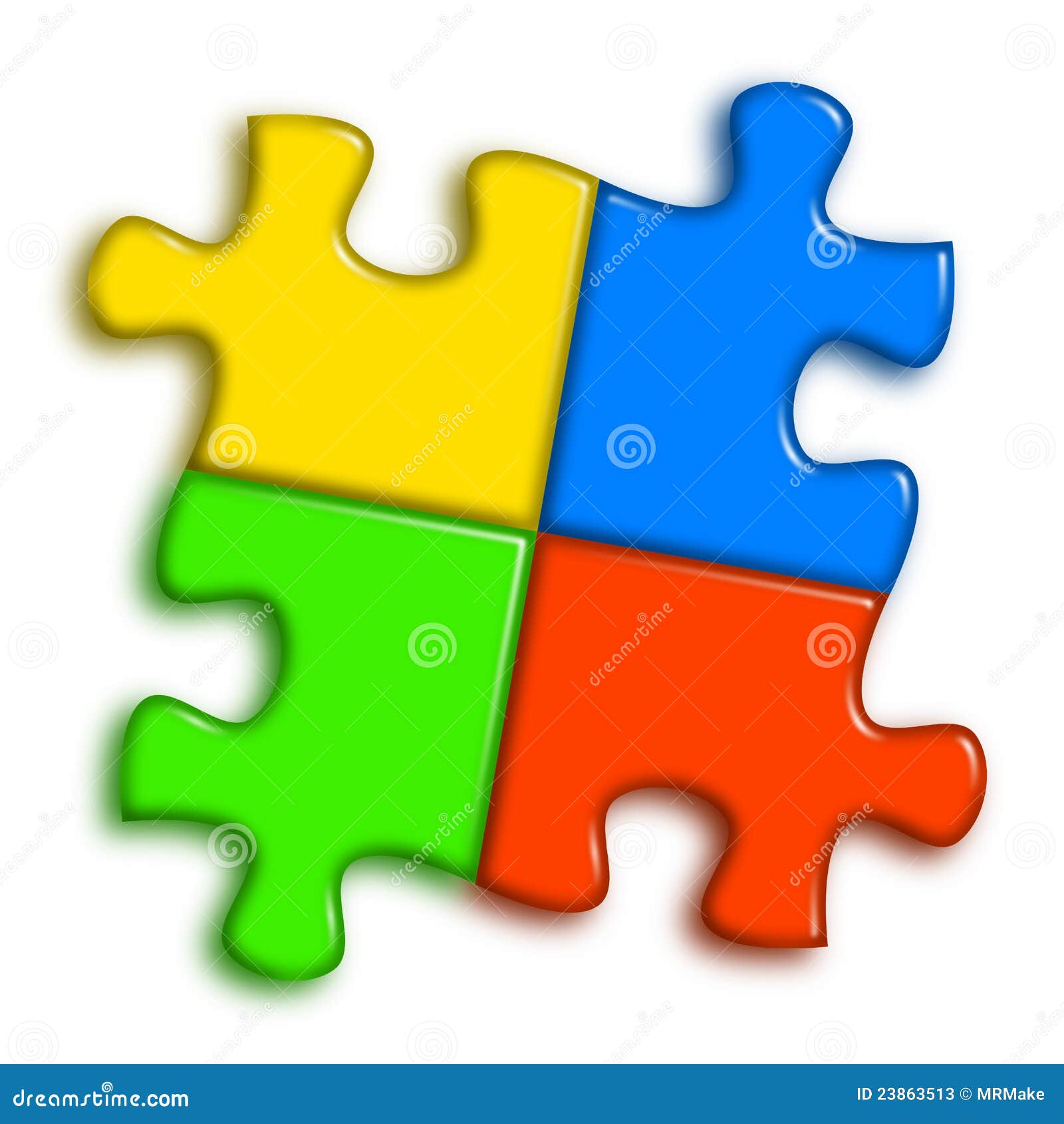 Combined Multi-color Puzzle Stock Illustration - Illustration of slogan ...