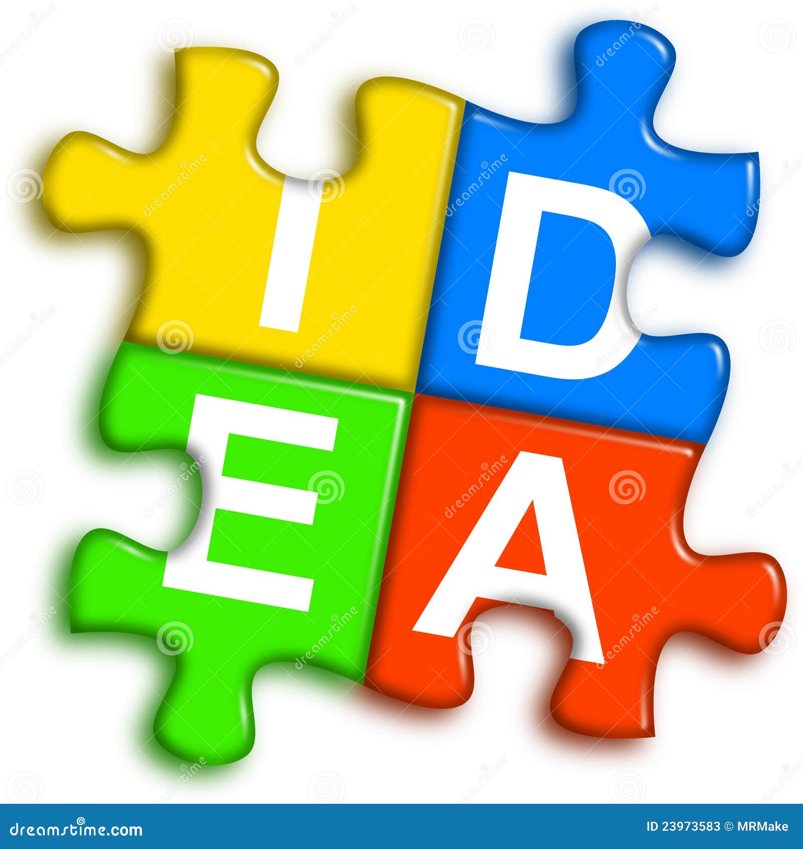 Combined Multi-color Puzzle - Idea Concept Stock Illustration ...