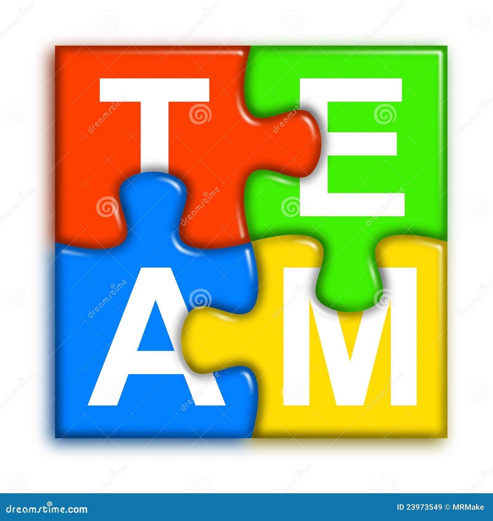 Combined Multi-color Puzzle - Team Concept 2 Stock Illustration ...