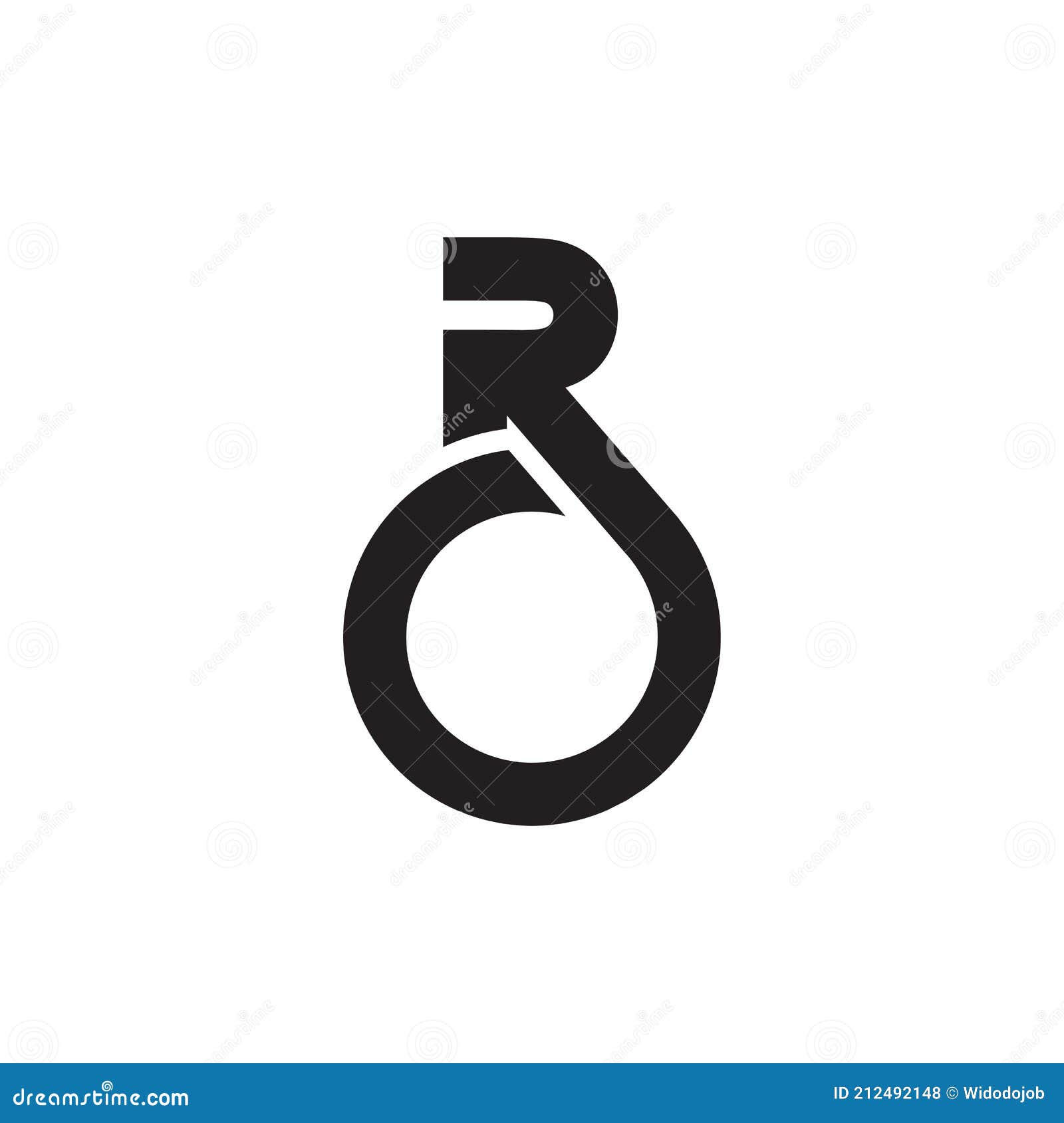 Combined R O letters stock vector. Illustration of initial - 212492148