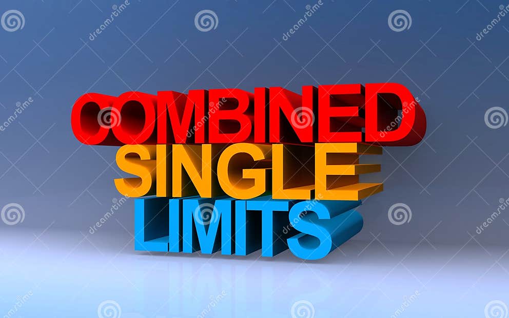 Combined Single Limits on Blue Stock Illustration - Illustration of ...