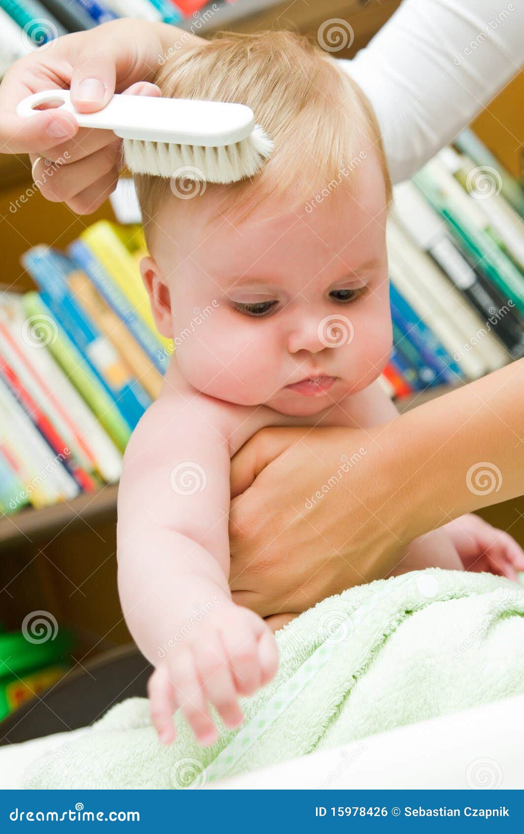 Combing baby stock photo. Image of infant, lovable, takes - 15978426