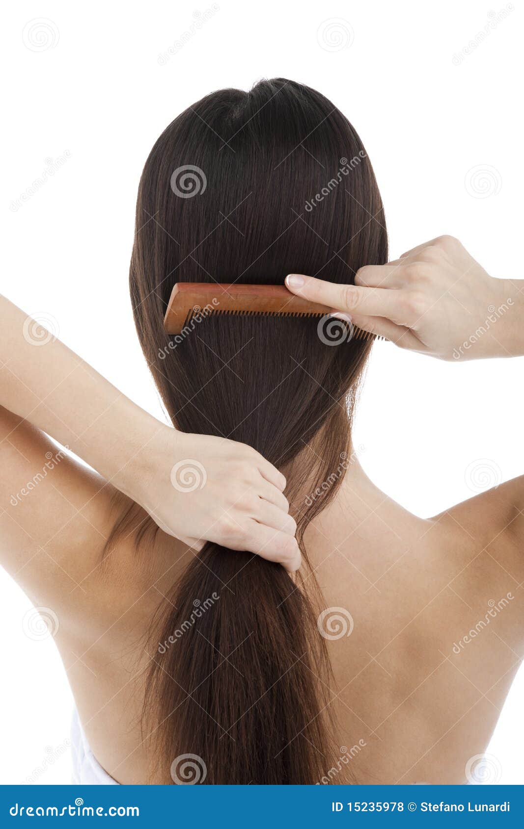 Combing Hair stock photo. Image of shoulders, woman, vertical - 15235978