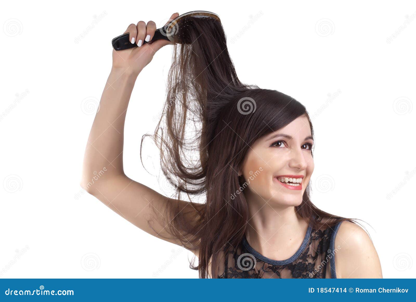 Combing of hair stock photo. Image of indoors, shot, caucasian - 18547414
