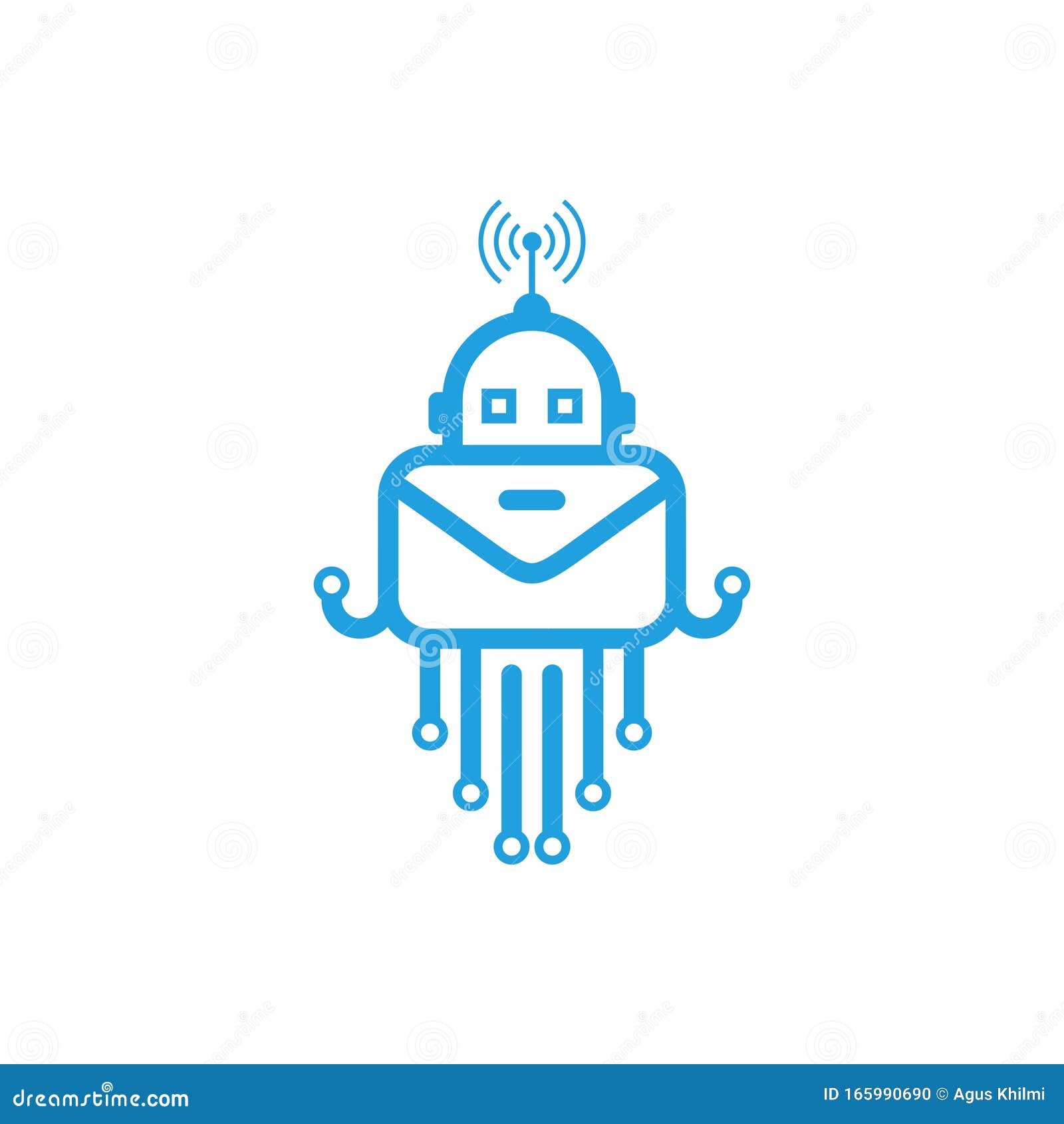 Octopus robot logo vector stock illustration. Illustration of graphic ...