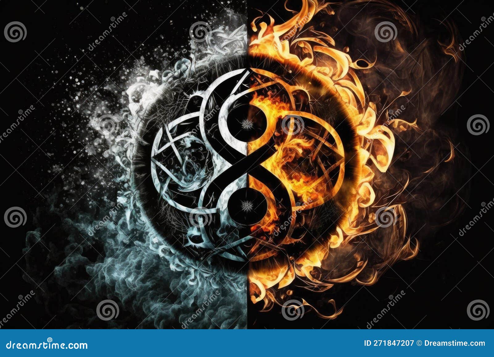 Combining the Elements of Fire and Sound. an Aural Backdrop Stock ...