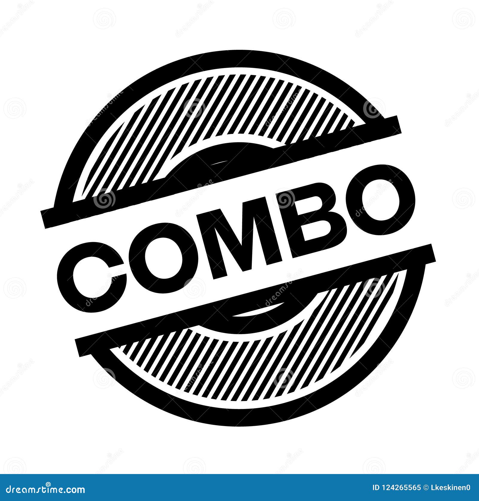 Combo black stamp stock vector. Illustration of collection - 124265565