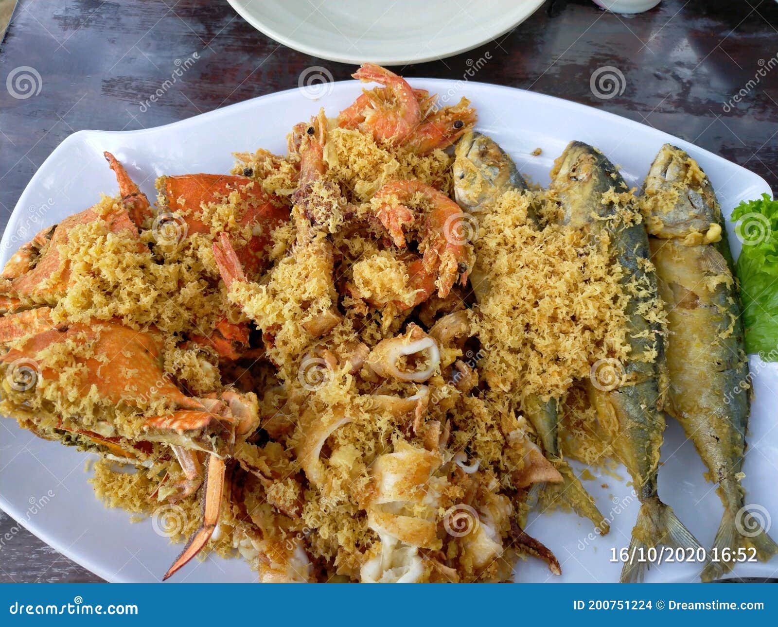 Combo Fried Fish Crumb Taste Stock Photo - Image of crumb, combo: 200751224